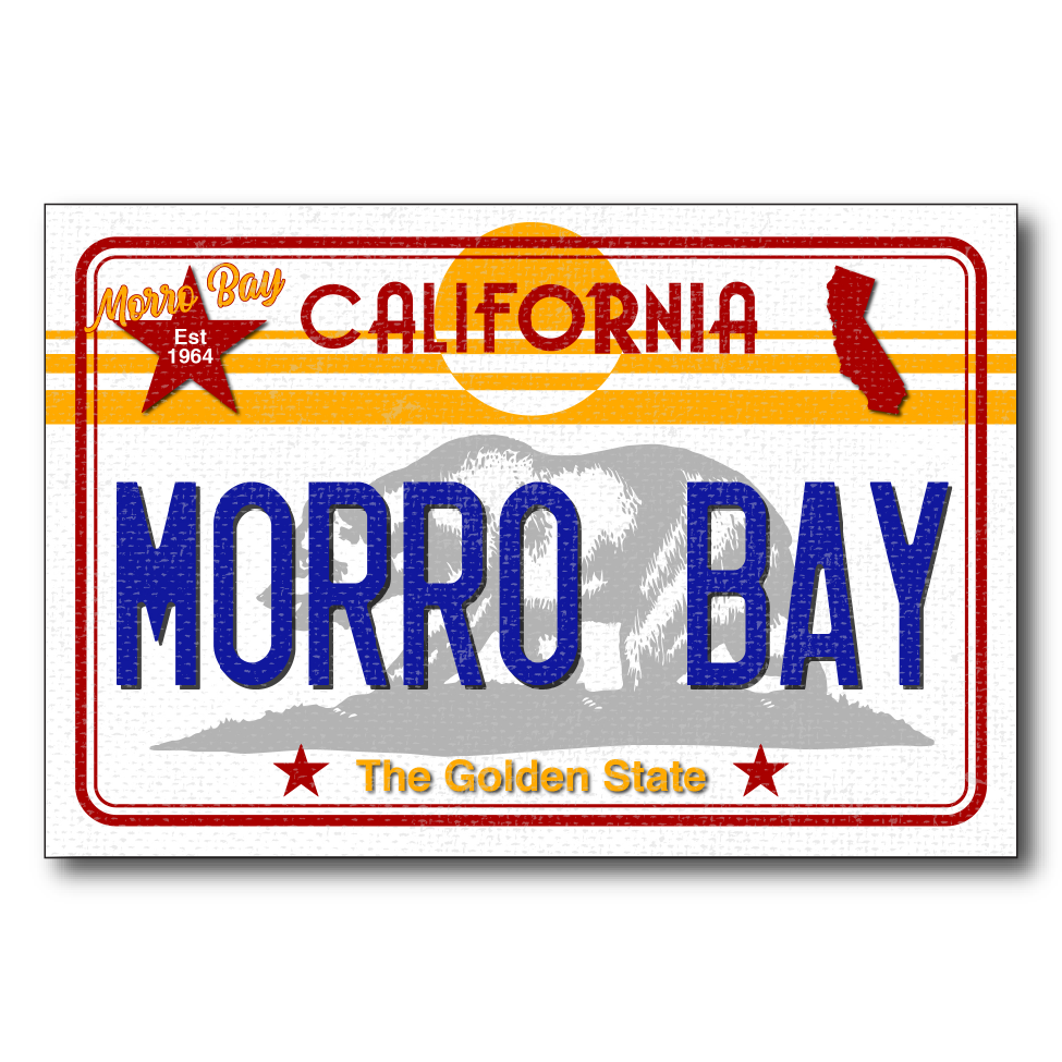 CA License Plate Morro Bay — American Woodys