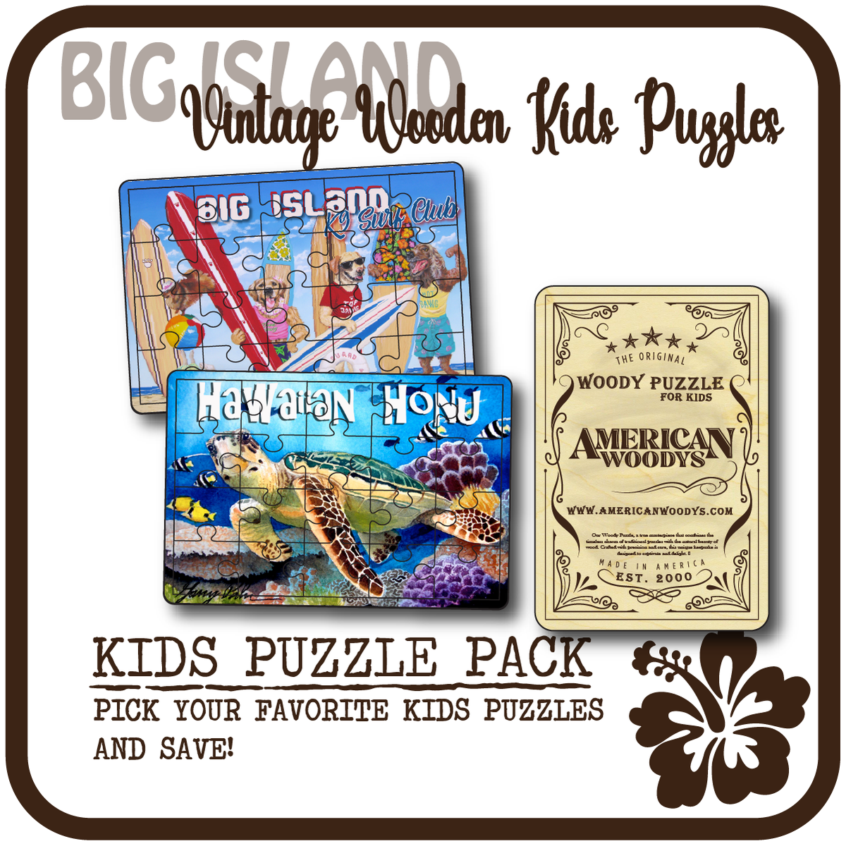 Big Island Wooden Kid's Puzzles — American Woodys